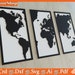 World Map for CNC Laser Cut / Office Decoration / Continents for Laser ...
