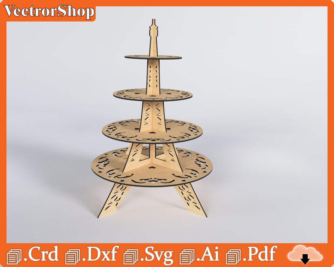 4 Story Eiffel Tower / Cake Tower / Party Shelf / Digital - Etsy