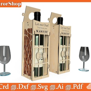 Incarcerated Wine Box, Wine Box for Laser Cutting, Plywood Wine Box ...
