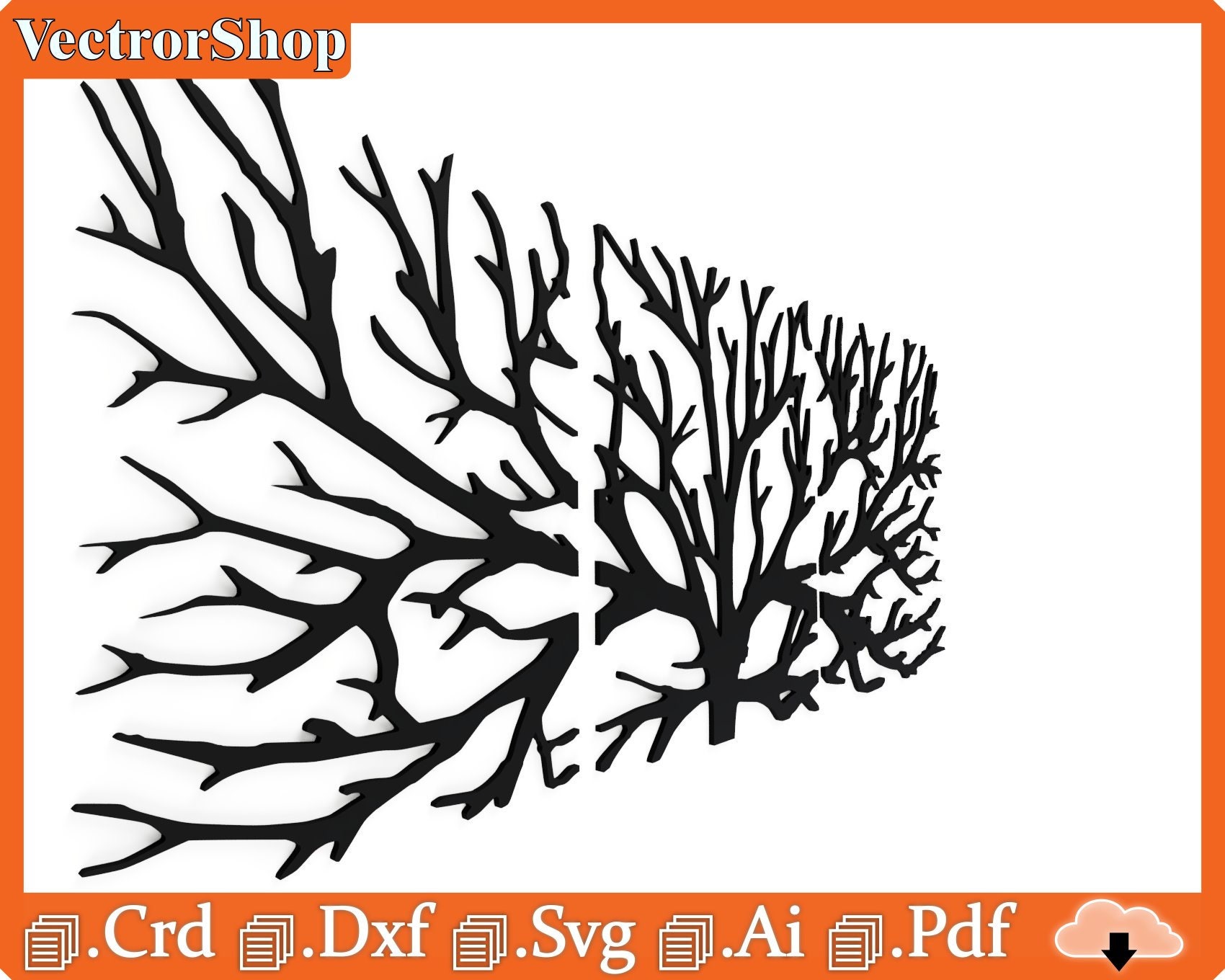 Tree Branches for Laser CNC Cut / Tree Branches With Relief ...