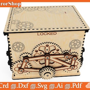 Mechanical Gearbox for Laser Cut / Gear Baul / Decorative Box for Laser ...