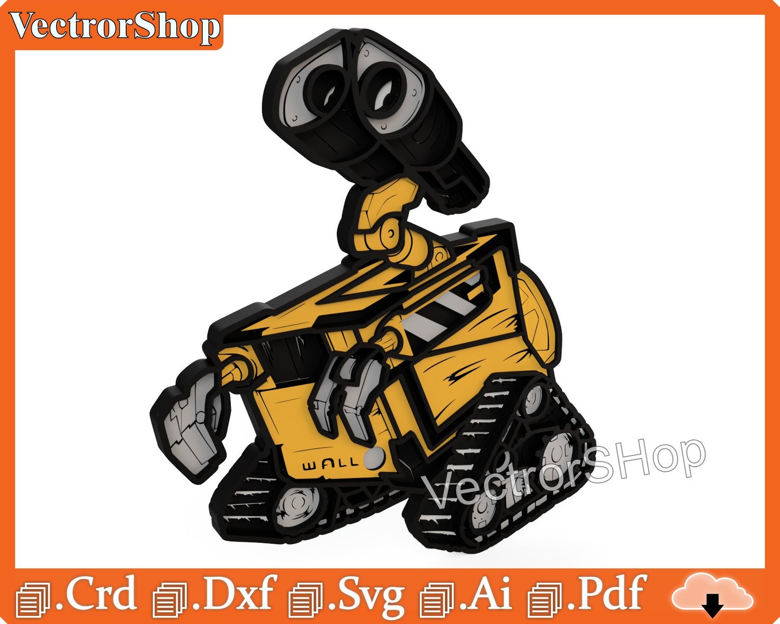 Wall-e Robot Laser Cut Files, Multilayer CNC Template (digital Download ...