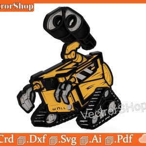 Wall-e Robot Laser Cut Files, Multilayer CNC Template (digital Download ...