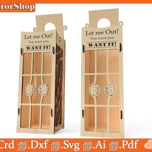 Incarcerated Wine Box, Wine Box for Laser Cutting, Plywood Wine Box ...