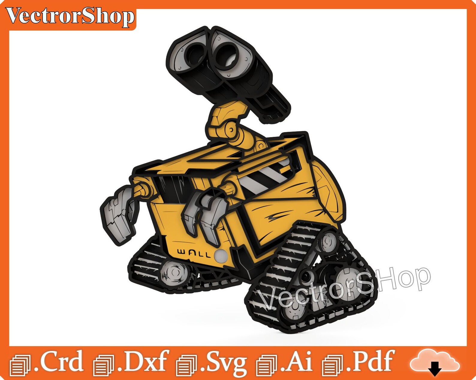 Wall-e Robot Laser Cut Files, Multilayer CNC Template (digital Download ...