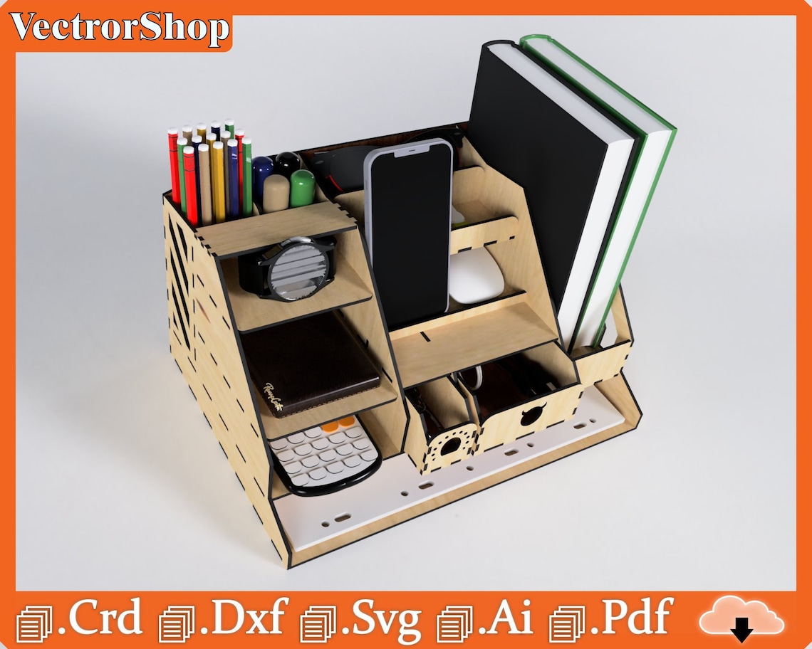 Desk Organizer for Laser Cutting / Storage and Order for the - Etsy