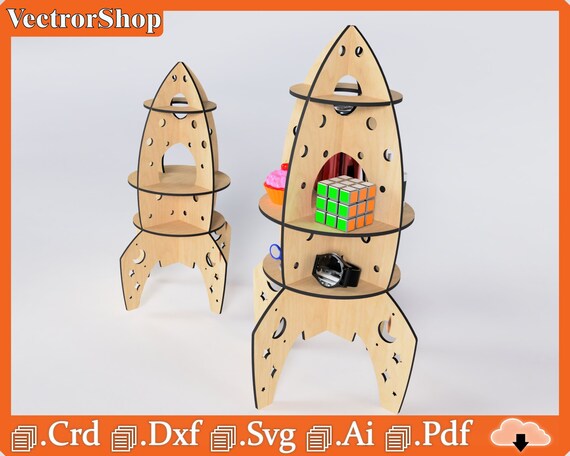 Shelf Vector Form of Rocket / Object Support With Several - Etsy
