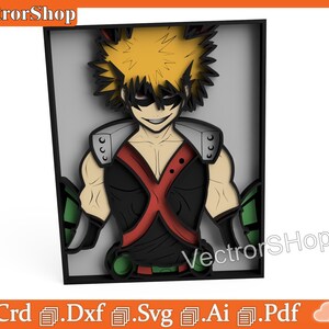 Katsuki Bakugo Multicapa Box for Laser Cut/ Multicapa Anime Box for ...