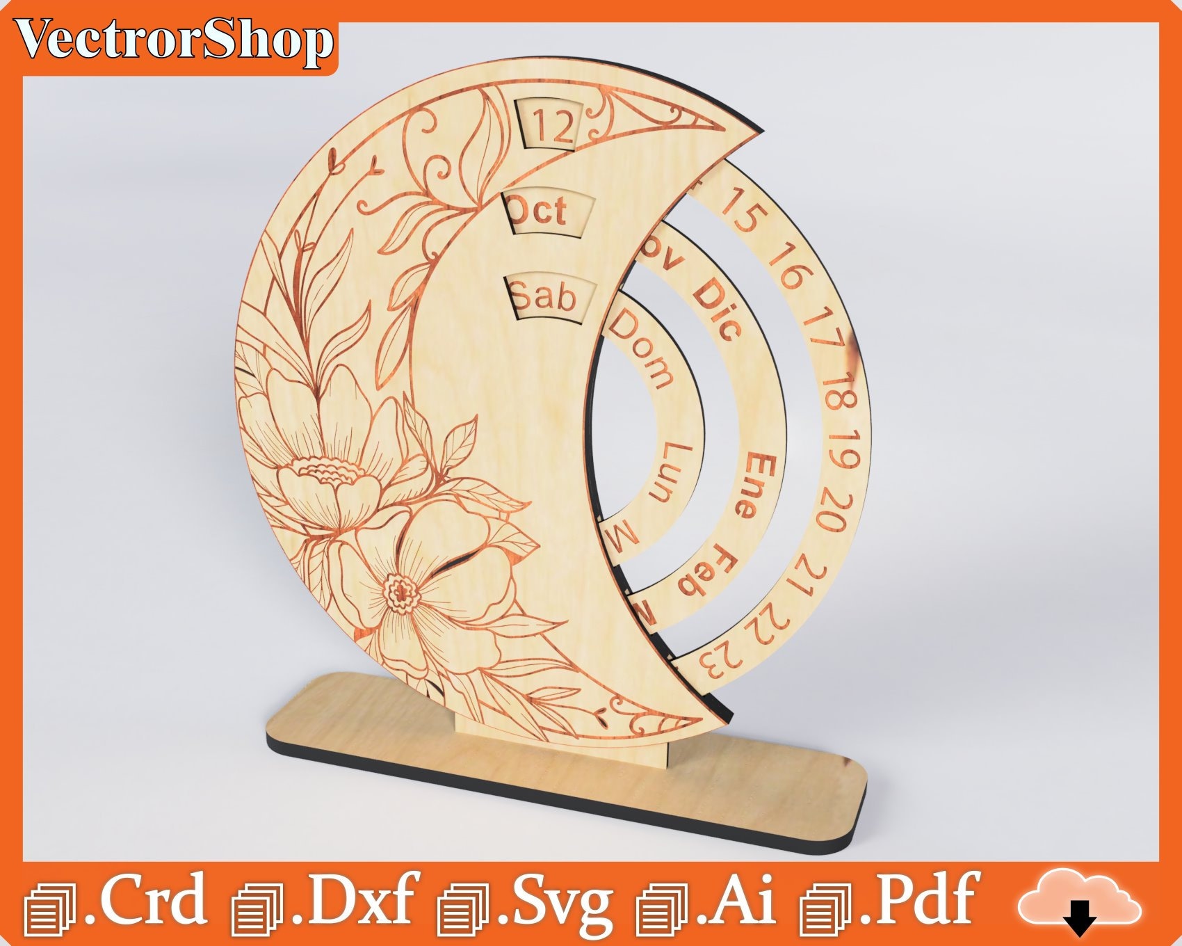 Laser Cut Calendar Vector File, Wooden Almanac (digital Download) - Etsy