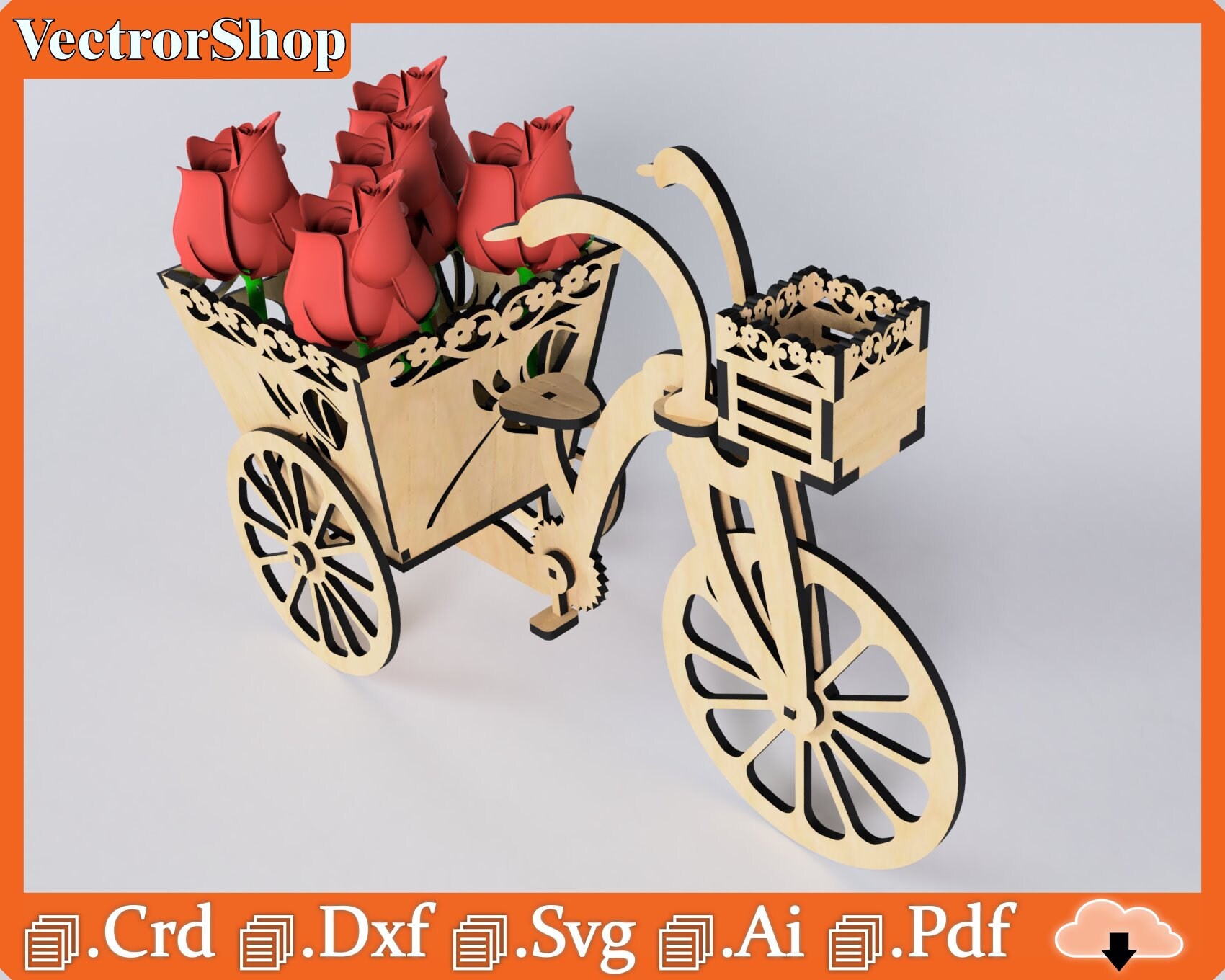 Decorative Bicycle / CNC Cutting Plans / Party Decoration / - Etsy