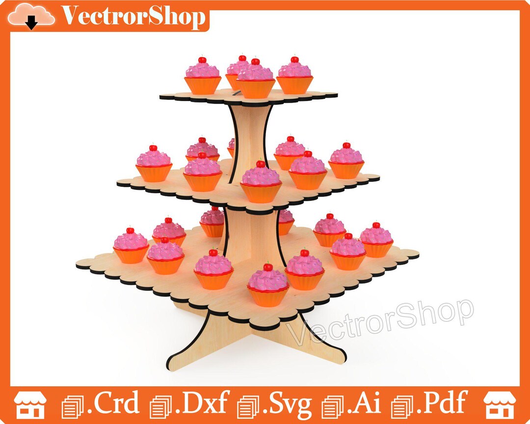 3 Tier Tower - Decorative Template Ideal for Product Organization and ...