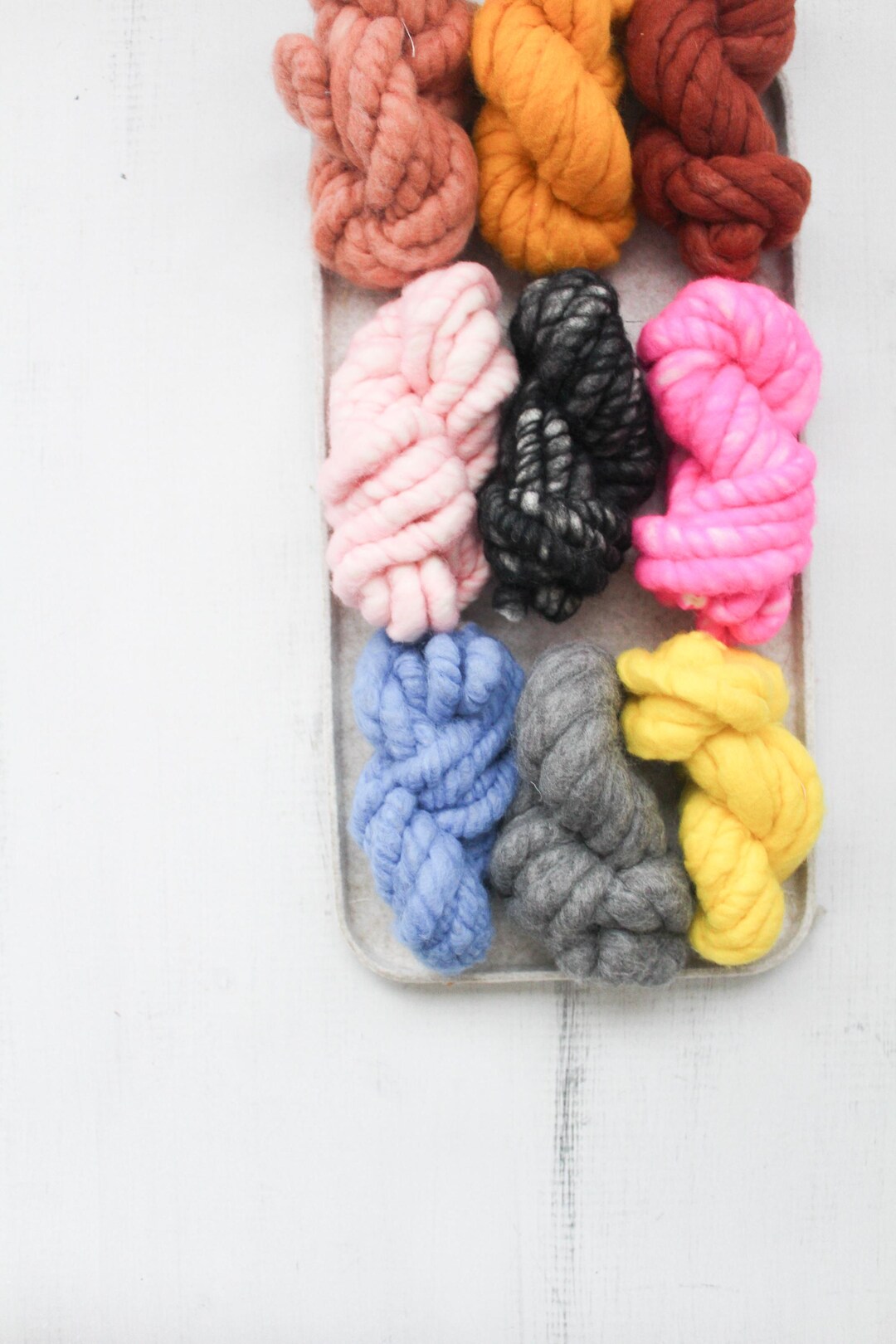 Core Spun Rug Yarn Bundle: 3-color Fiber Art Pack - Etsy