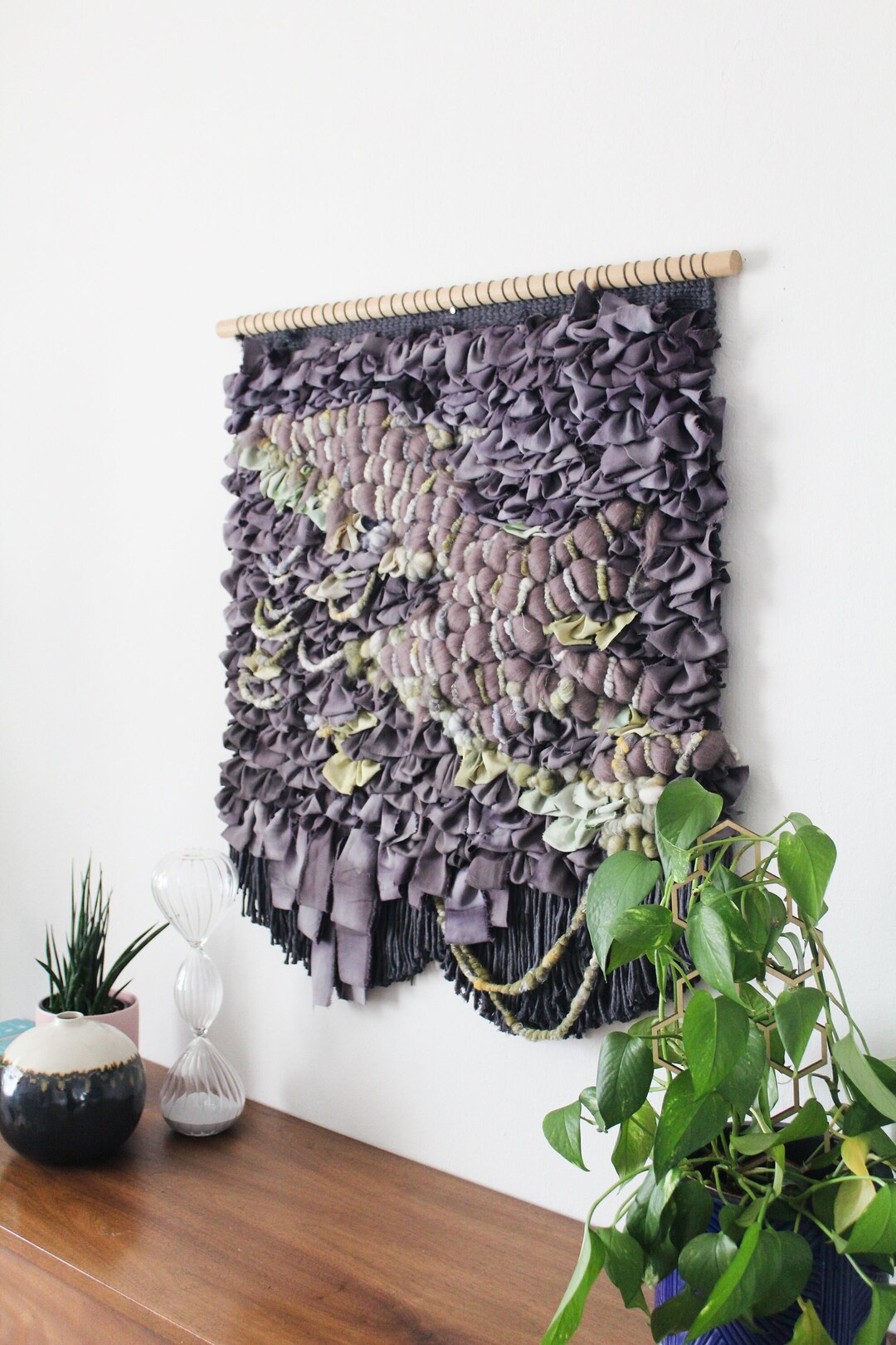 Large Modern Tapestry Boho Woven Wall Hanging Hand Made Modern Fiber ...