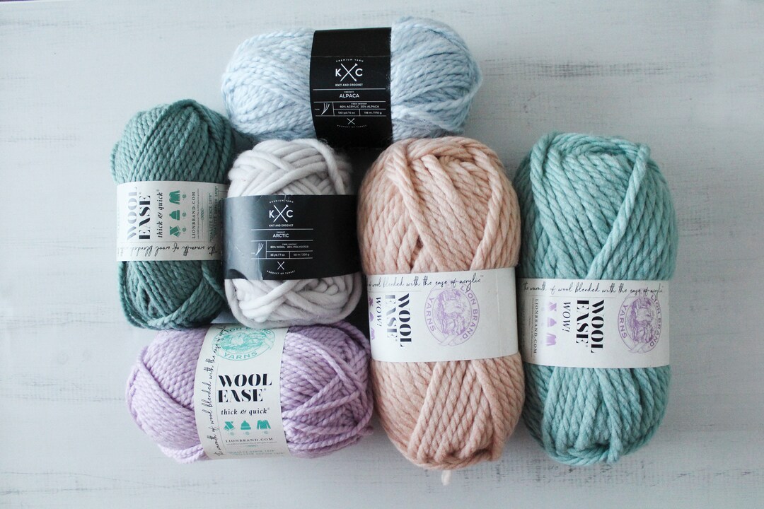FULL SKEINS of YARN | Lion Brand Wool Ease | Buttercream Alpaca Yarns ...