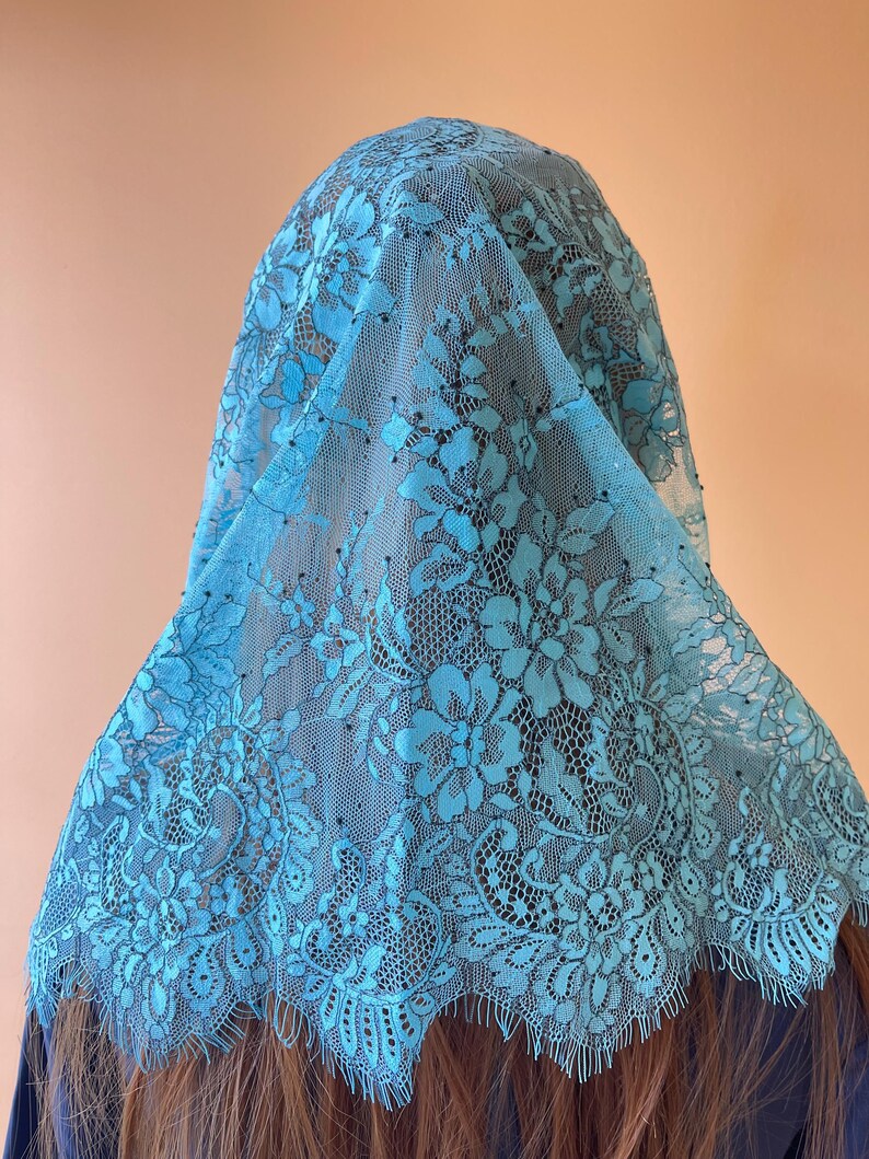 Chapel Mantilla Vintage Inspired French Lace Infinity Veil Catholic ...