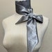 Women’s Silver Silk Skinny Scarf - Etsy