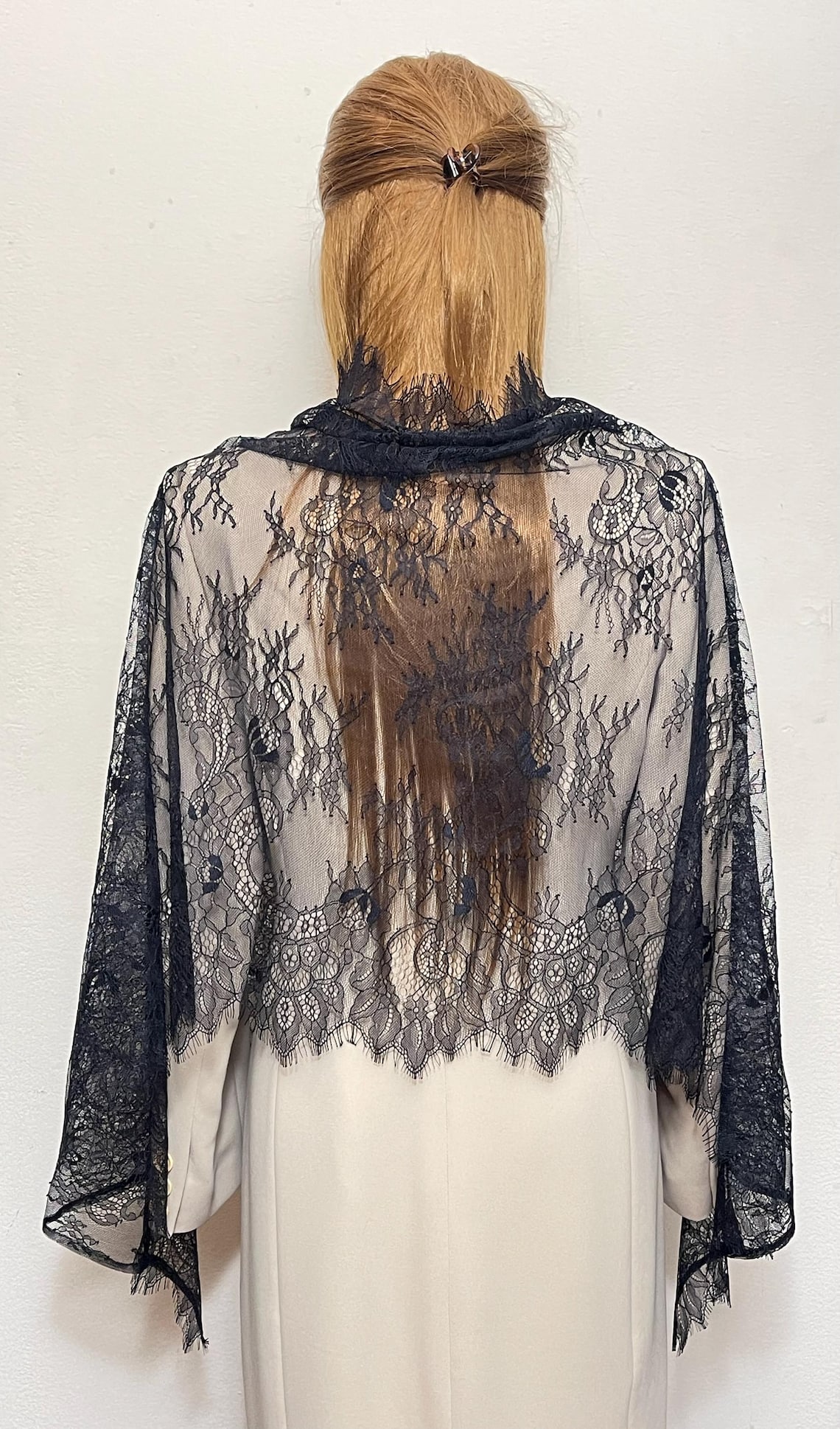 Black Chapel Mantilla Vintage Inspired French Lace - Etsy