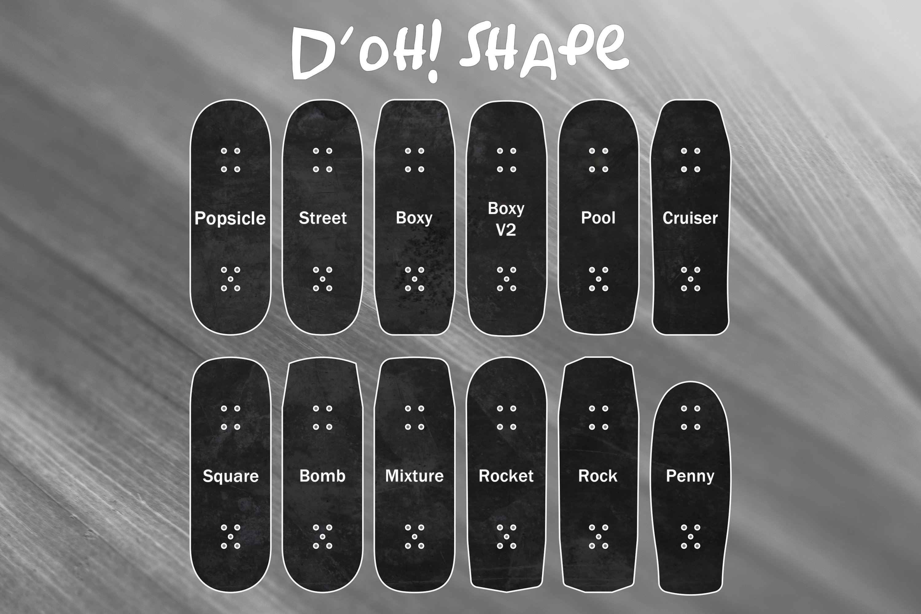 D'oh Fingerboard Deck Split BAM HIM - Etsy