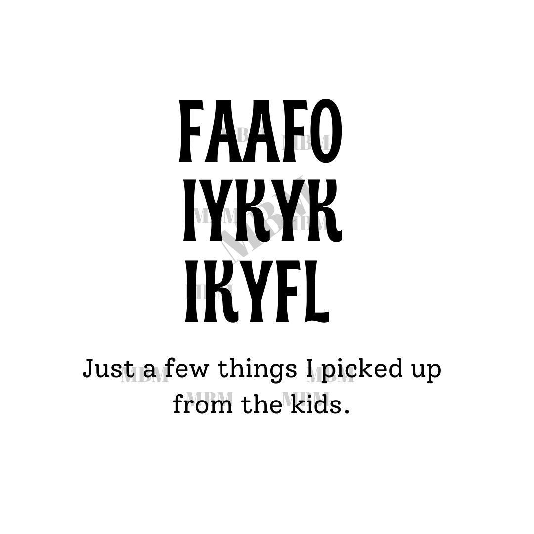 FAAFO Svg Kids Svg Ikyfl Svg - Etsy