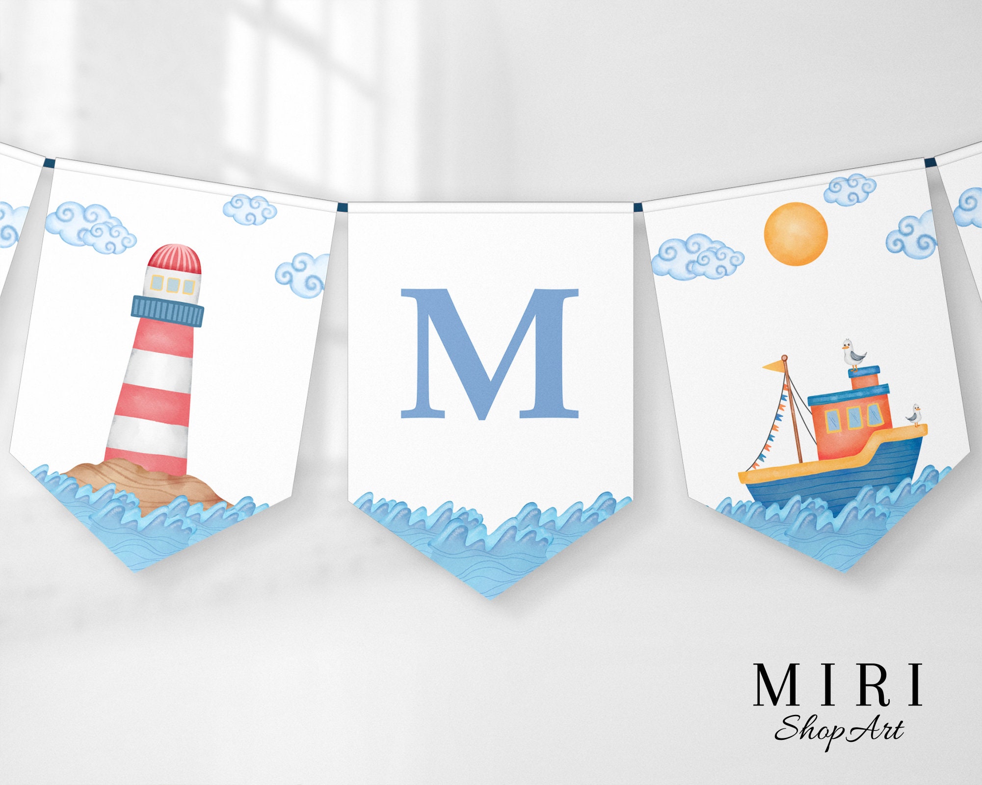 Anchors Away Banner Ocean Theme Flag Banners Nautical - Etsy