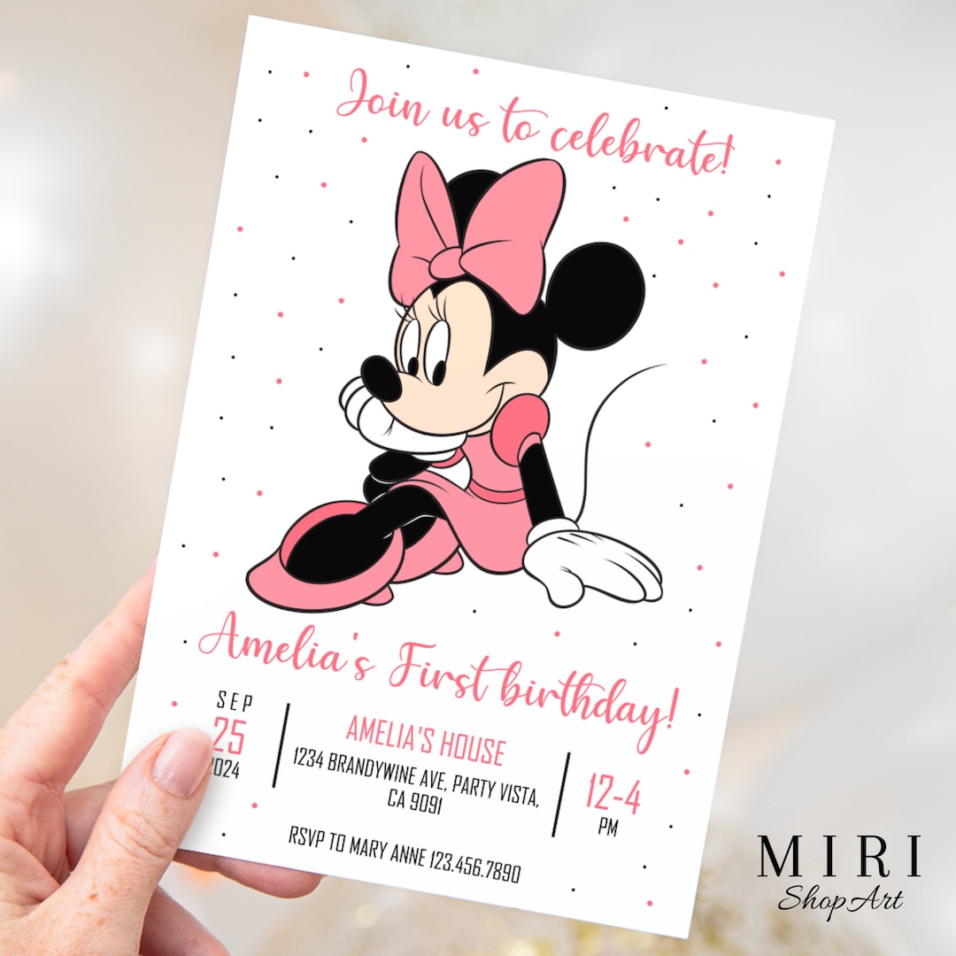 Editable Birthday Invitation for Girls, Birthday Card, Girl Birthday ...