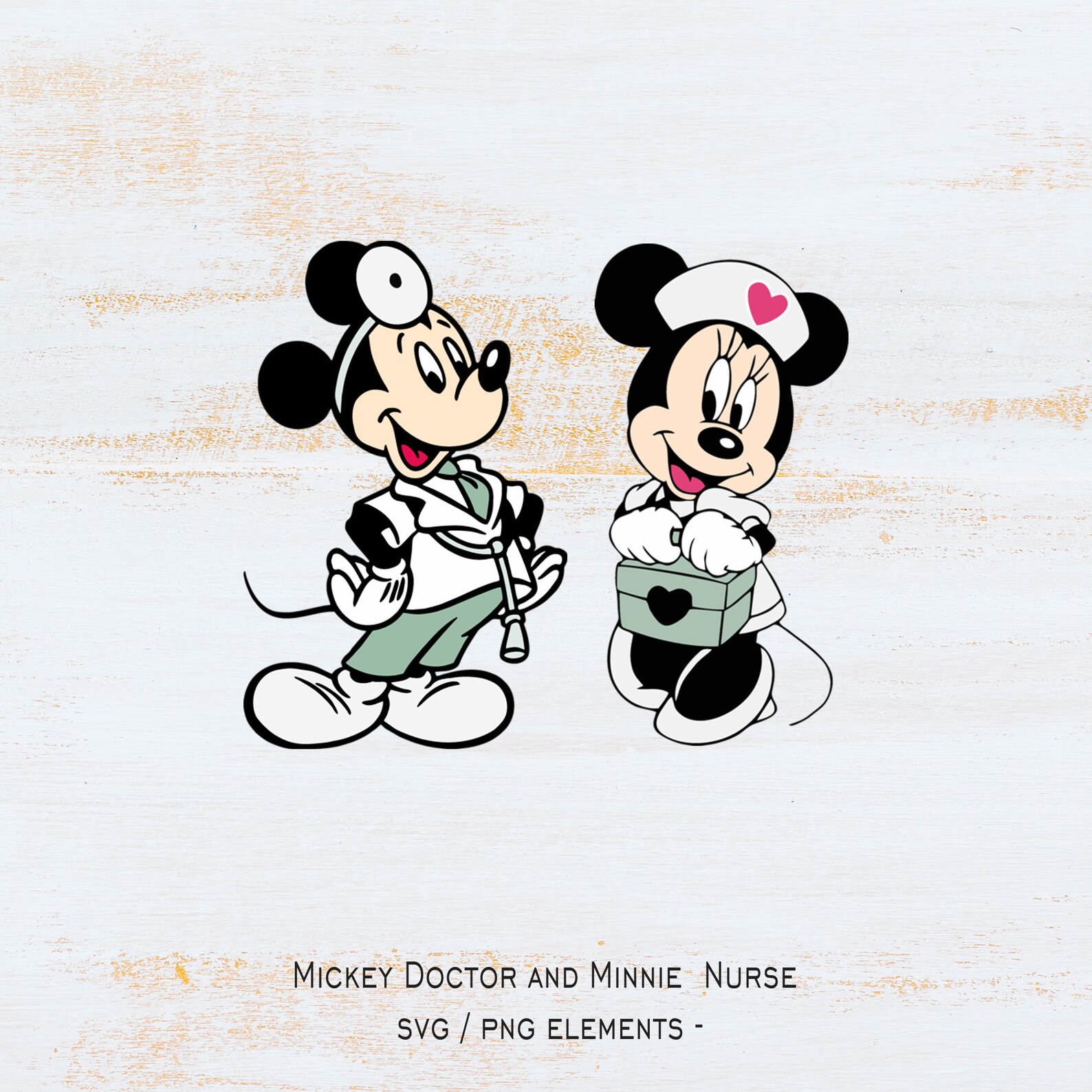 SVG PNG Minnie Nurse et Mickey Doctor Diseny Minnie Mouse et | Etsy