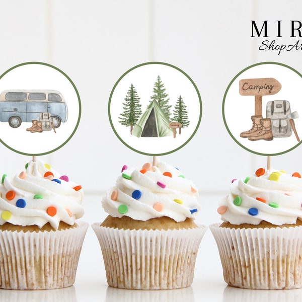 Camping Cupcake - Etsy