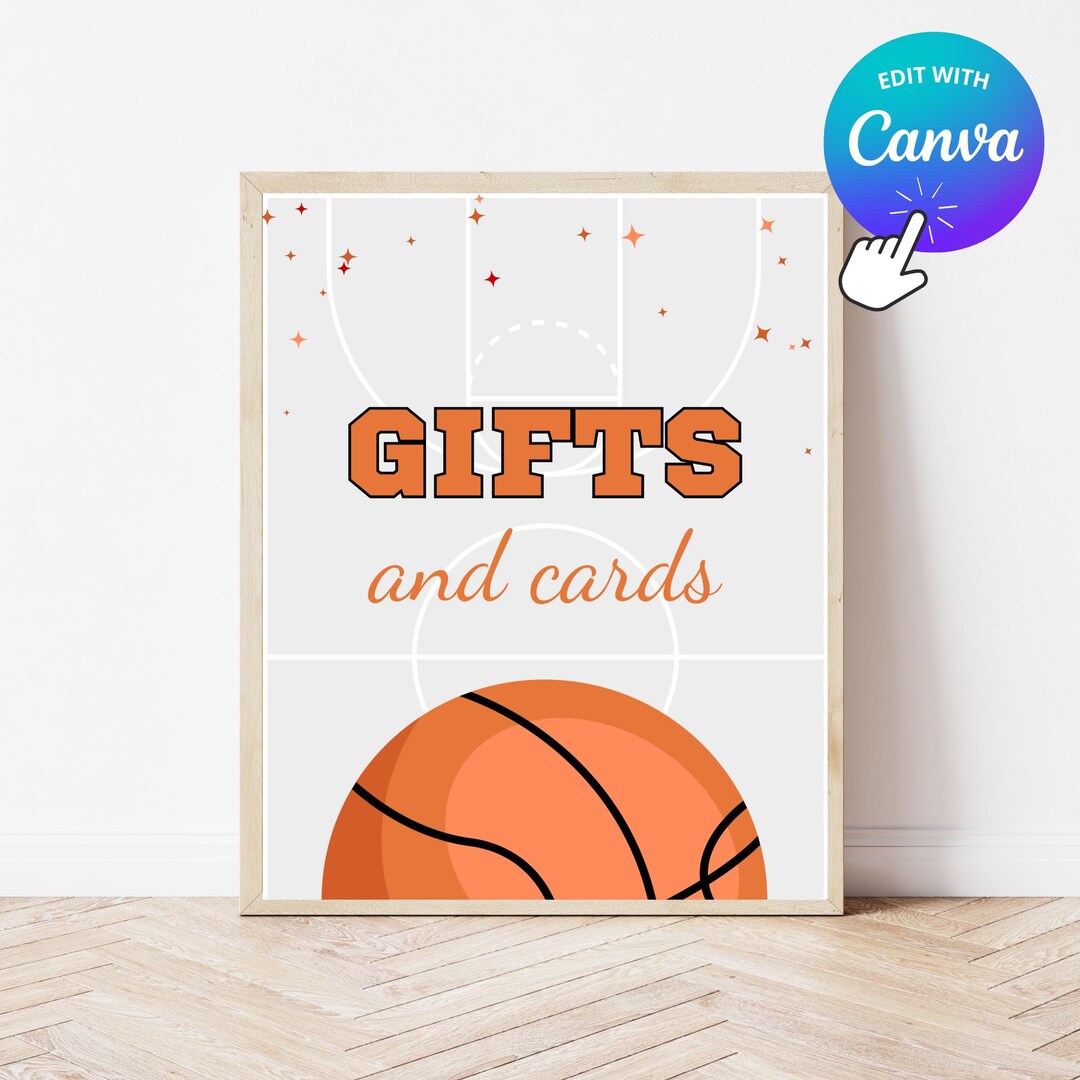 Basketball Custom Party Sign, Basketball Table Sign, Birthday ...