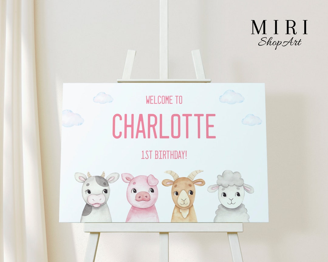 Editable Farm Welcome Sign Barnyard Welcome Sign Farm - Etsy