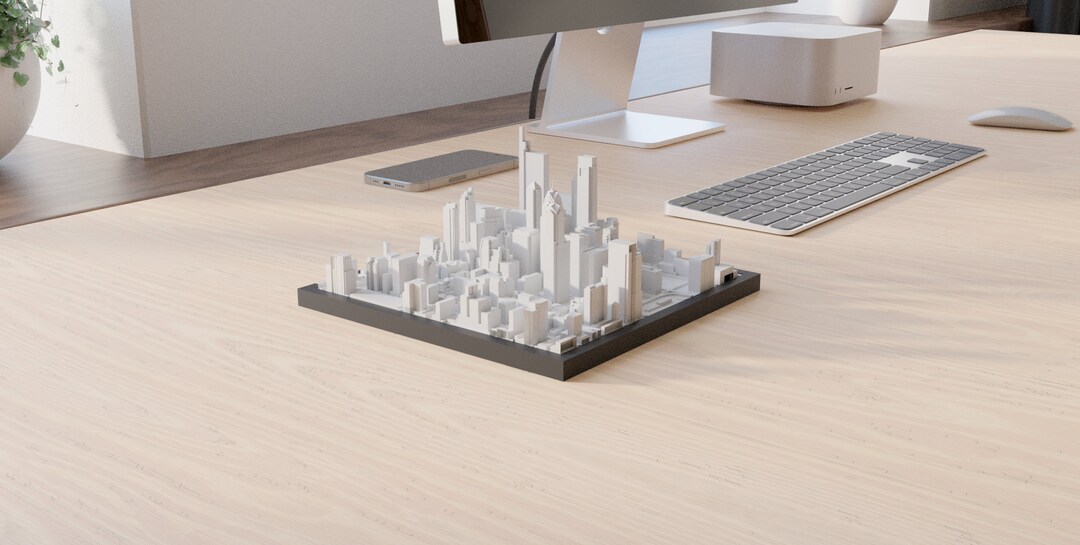 3D Printed Philadelphia City Skyline Desktop Art - Etsy