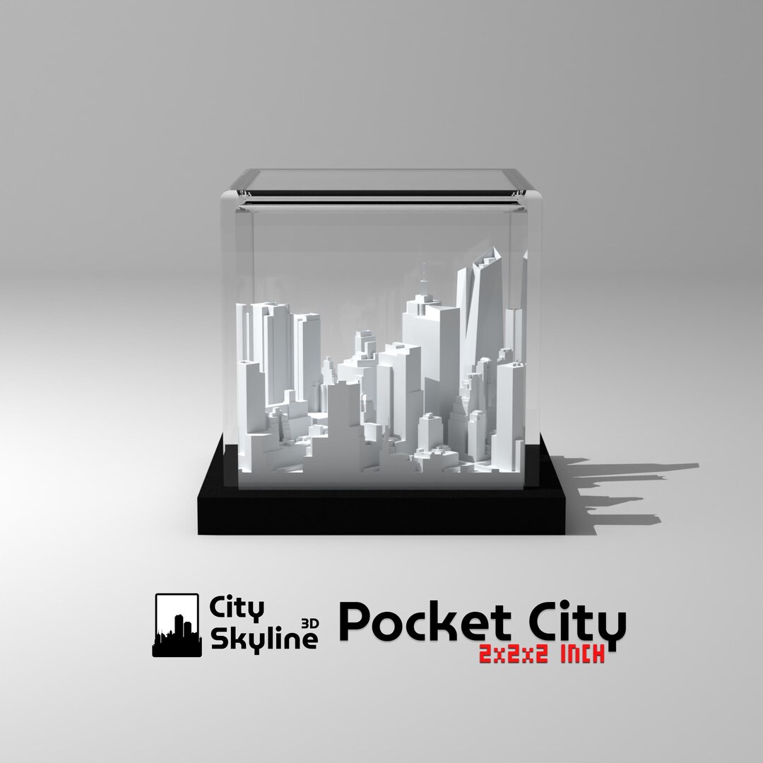 NYC Timesquare Pocket City Skyscraper City Skyline With Acrylic Display ...