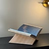 Open Book Stand Wood, Christmas Decor, Open Book Display, X Book Stand ...