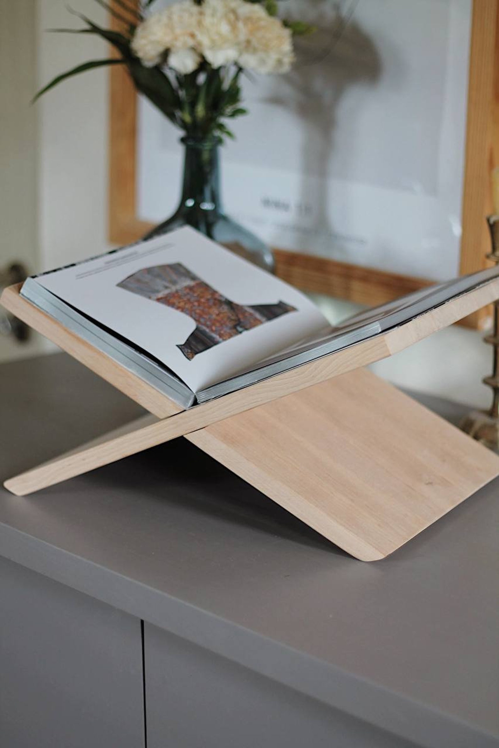 Open Book Stand Wood Christmas Decor Open Book Display X - Etsy