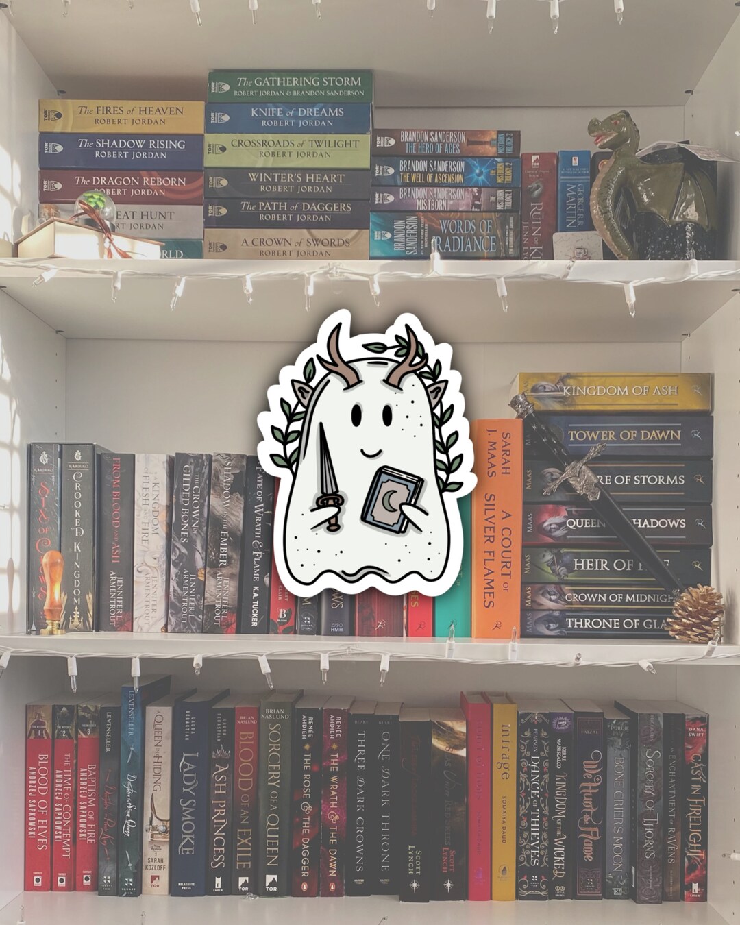 Bookish Elf Ghost Sticker Spooky BOOKISH Sticker Book Lovers Gift - Etsy