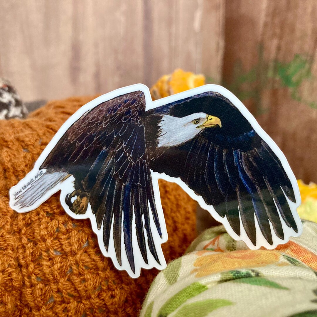 Bald Eagle 3 Inch Die Cut Vinyl Sticker - Etsy