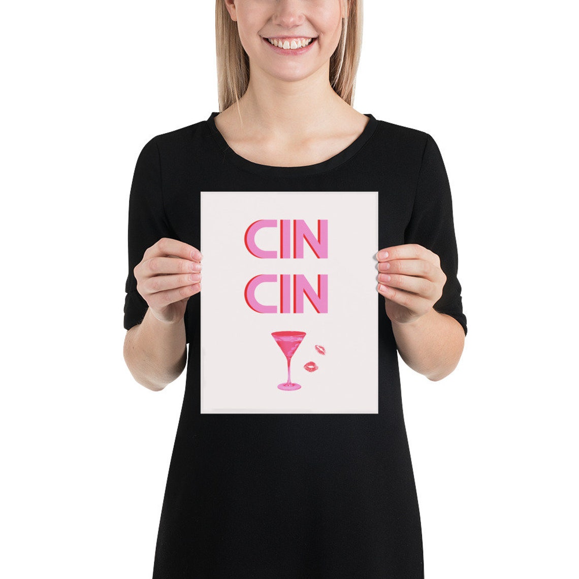 Cin Cin Poster, Vintage Cin Cin Poster Print, Bar Decor, 80s Poster ...