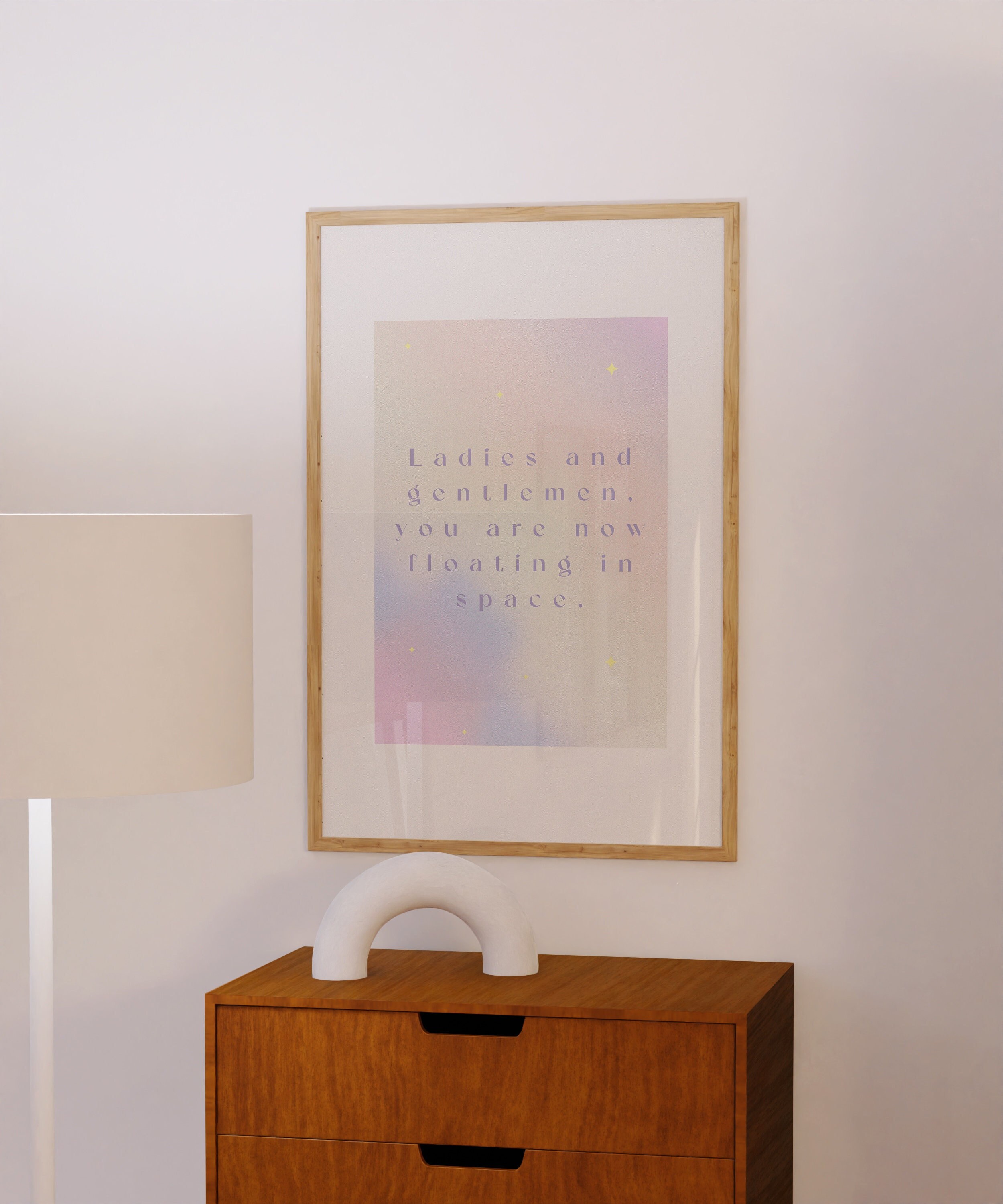 Retro Gradient Poster floating in Space - Etsy