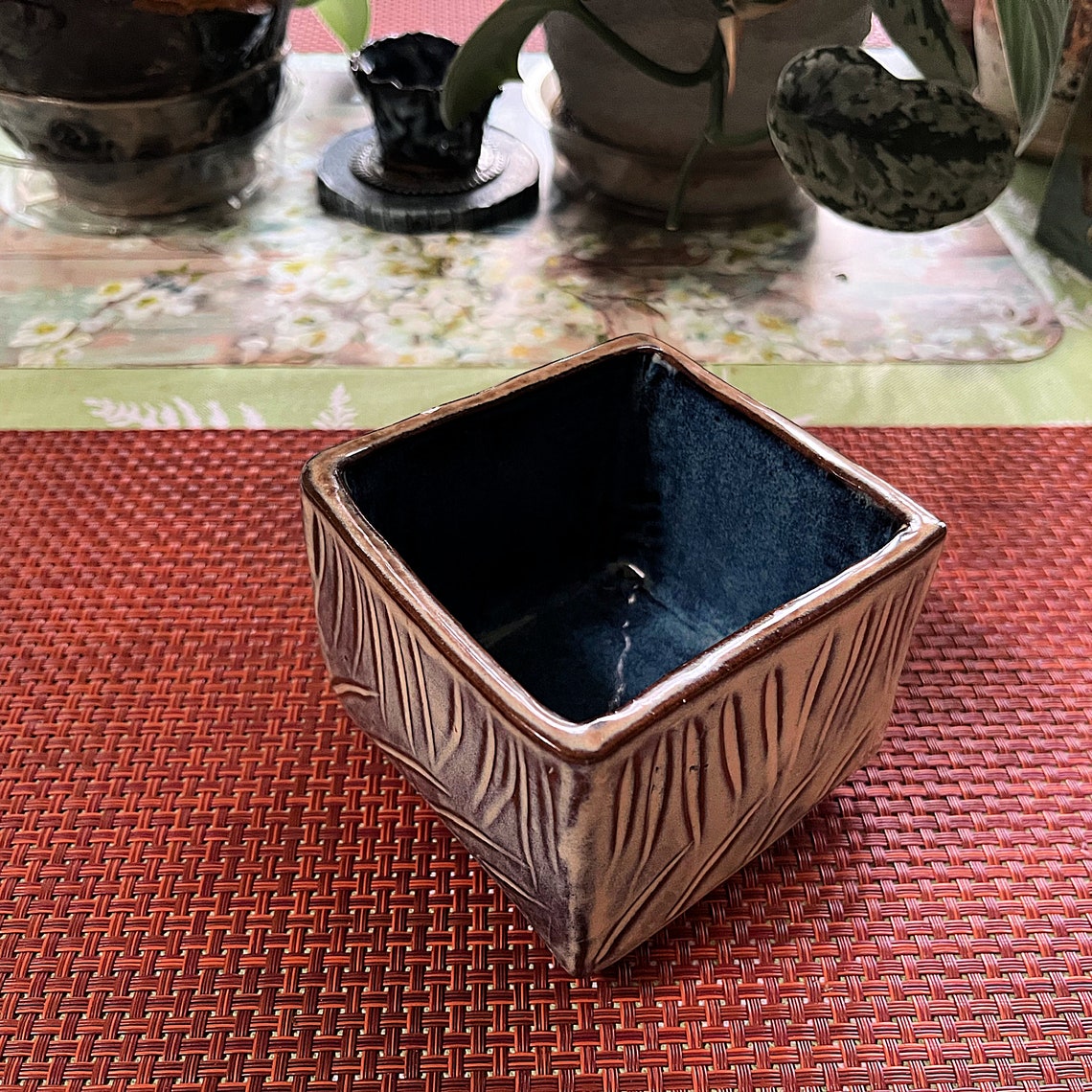 Small Square Planter, Small Square Ceramic Planter, Small Planter ...