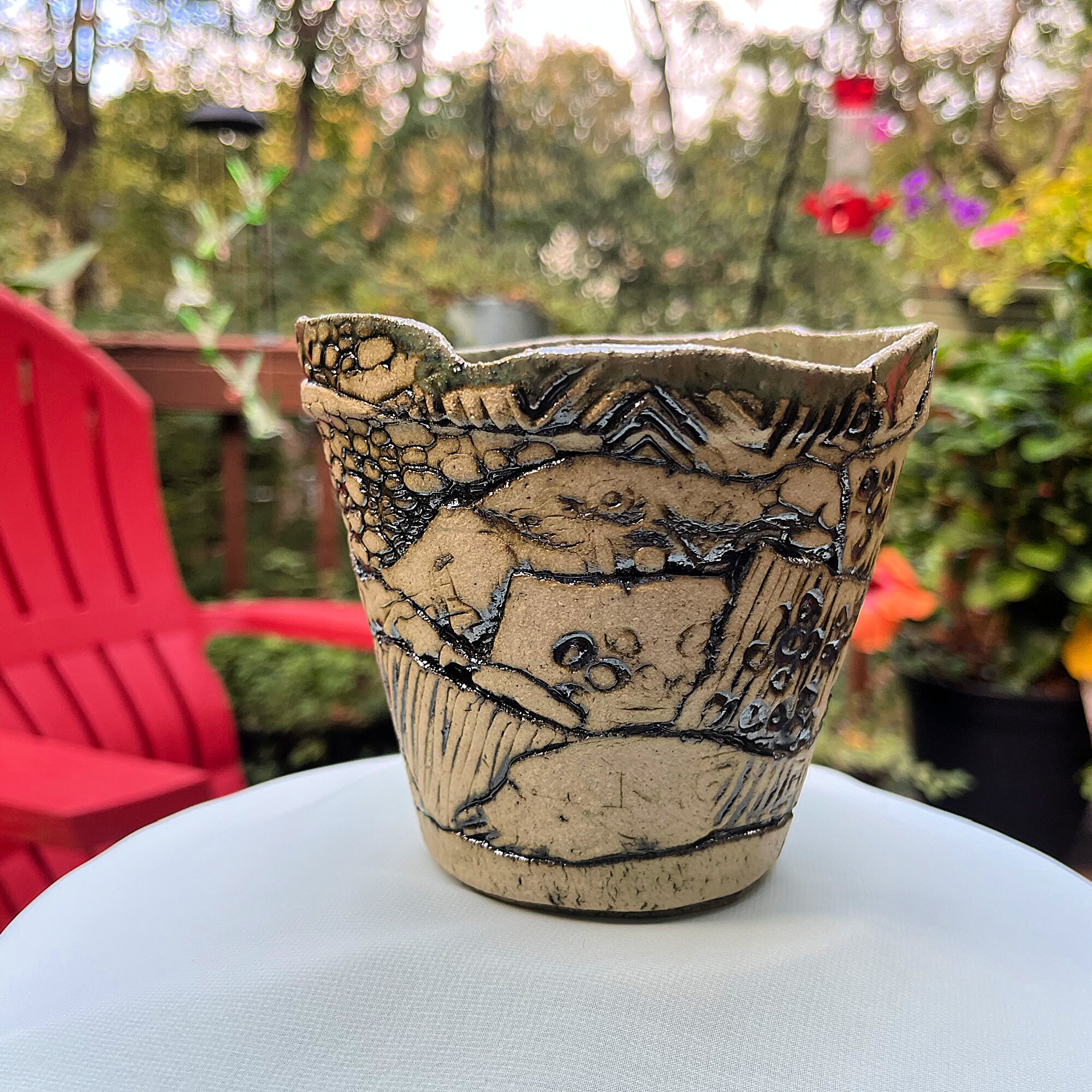 Textured Ceramic Hand Built Bowl/pot - Etsy
