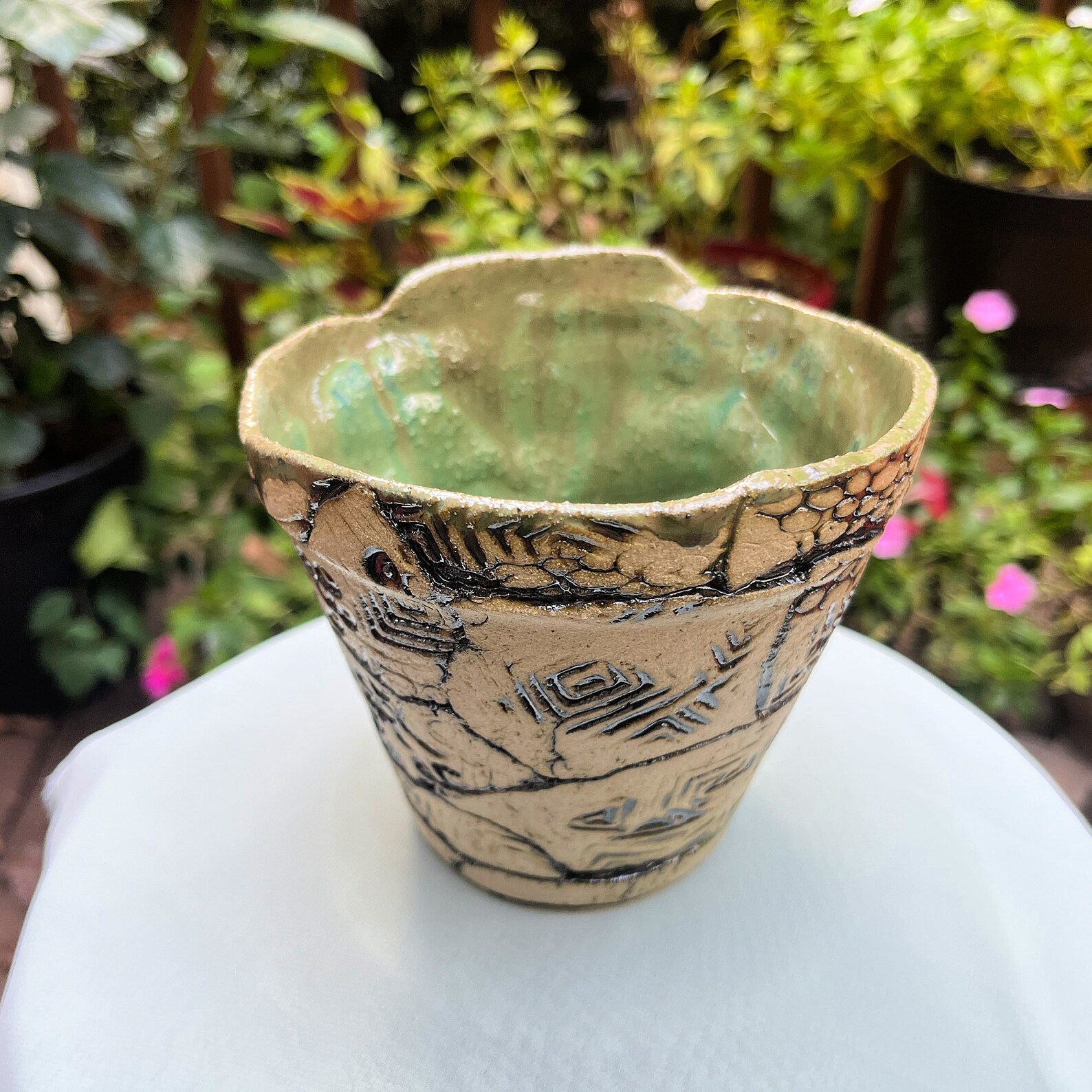 Textured Ceramic Hand Built Bowl/pot - Etsy