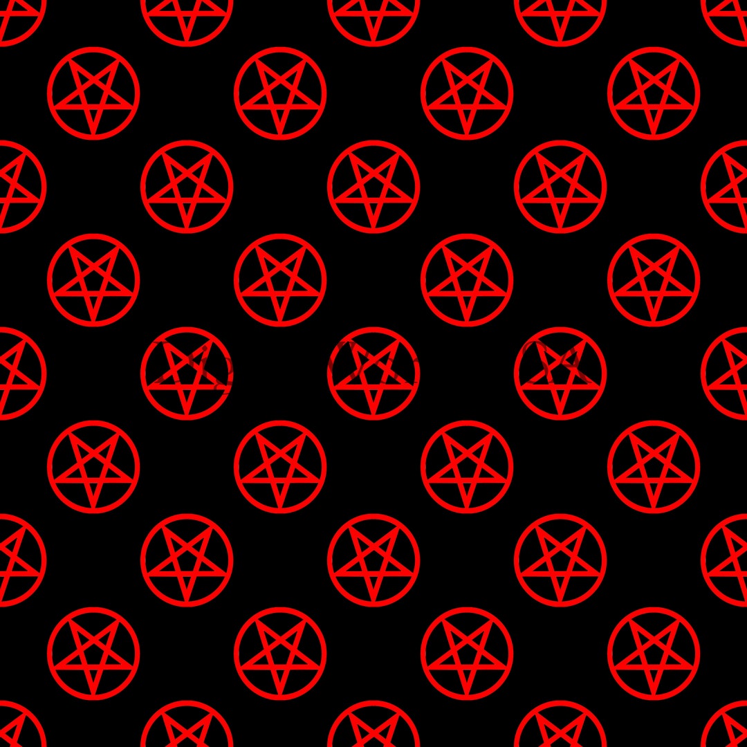 Red and Black Pentagram Pattern Seamless File JPG - Etsy UK