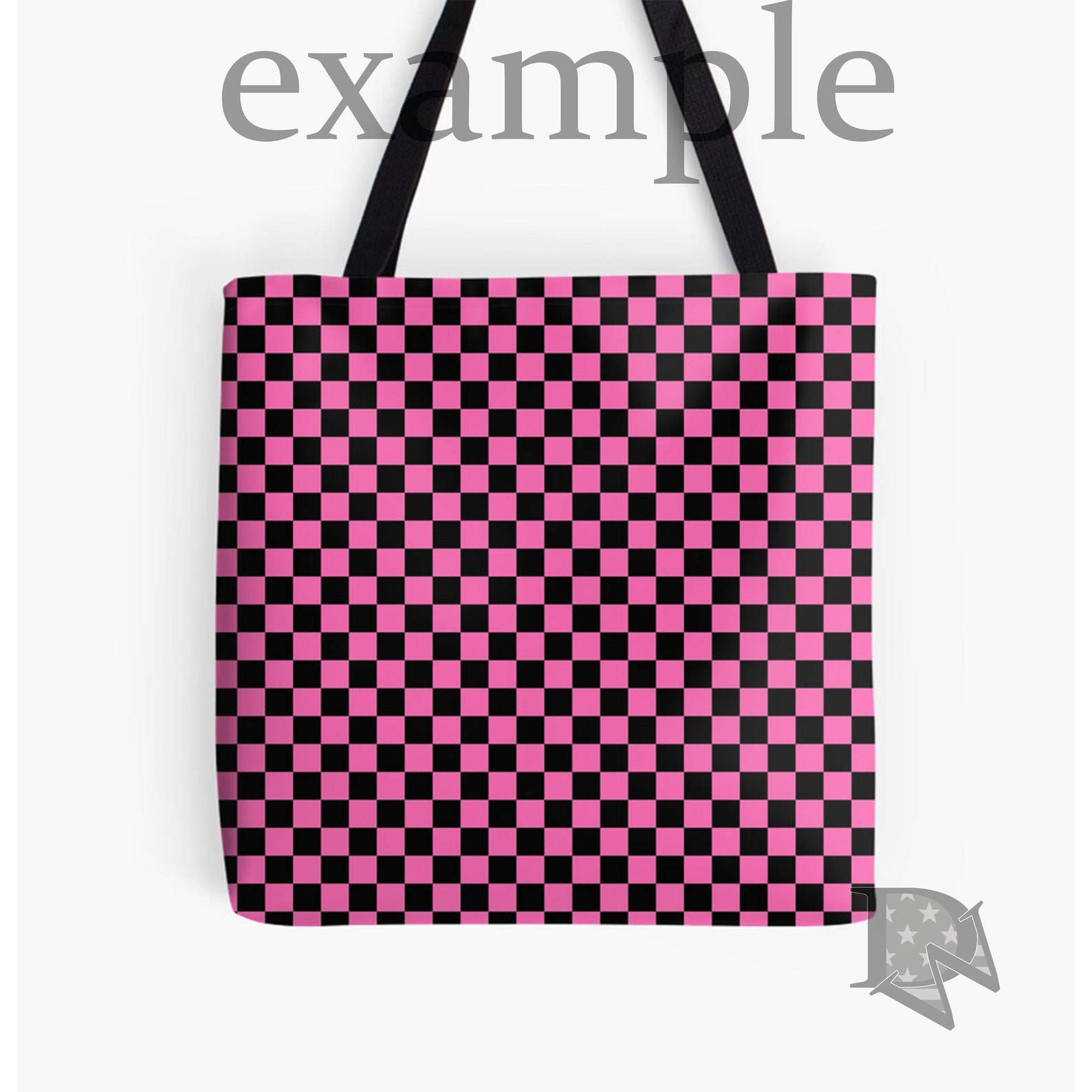 Hot Pink and Black Checker Pattern Seamless File or Digital Paper JPG ...