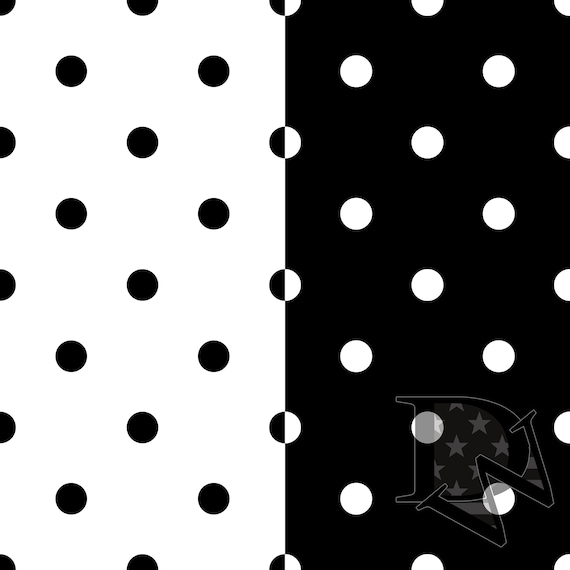 Black and White Polka Dot Pattern Seamless File or Digital - Etsy