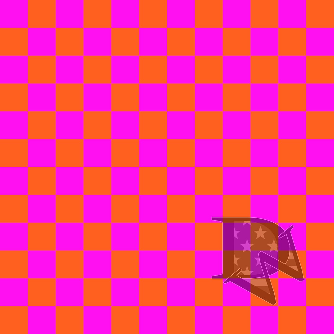 Neon Pink and Orange Checker Pattern Seamless File or Digital Paper JPG ...