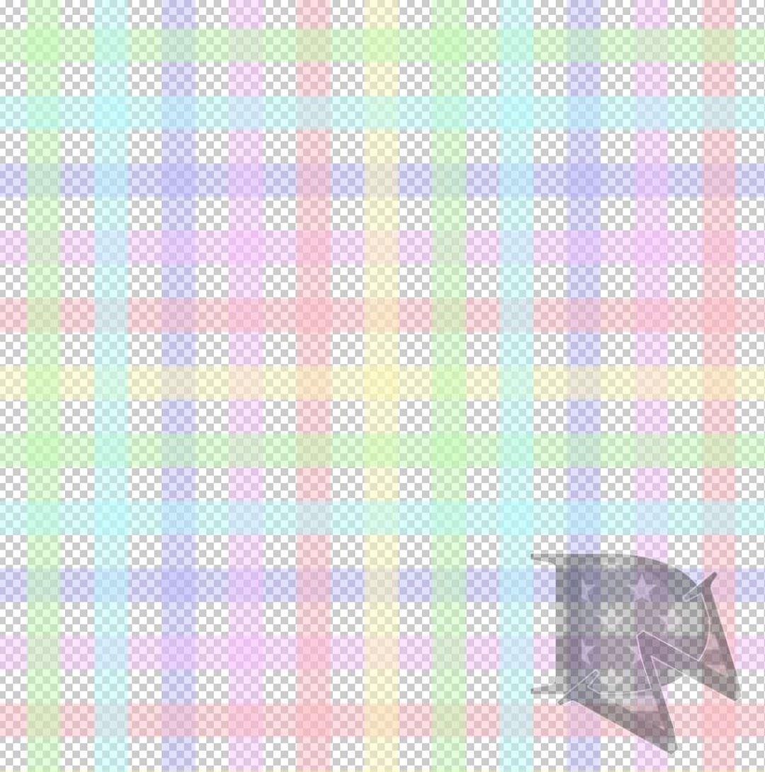 Rainbow Pastel Gingham Pattern With Transparent Background Seamless ...