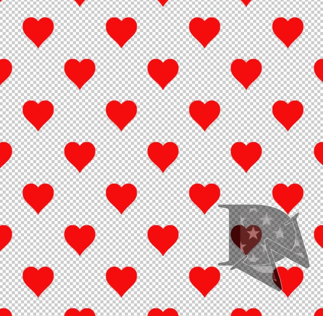 Heart Pattern With Transparent Background Seamless File or Digital ...