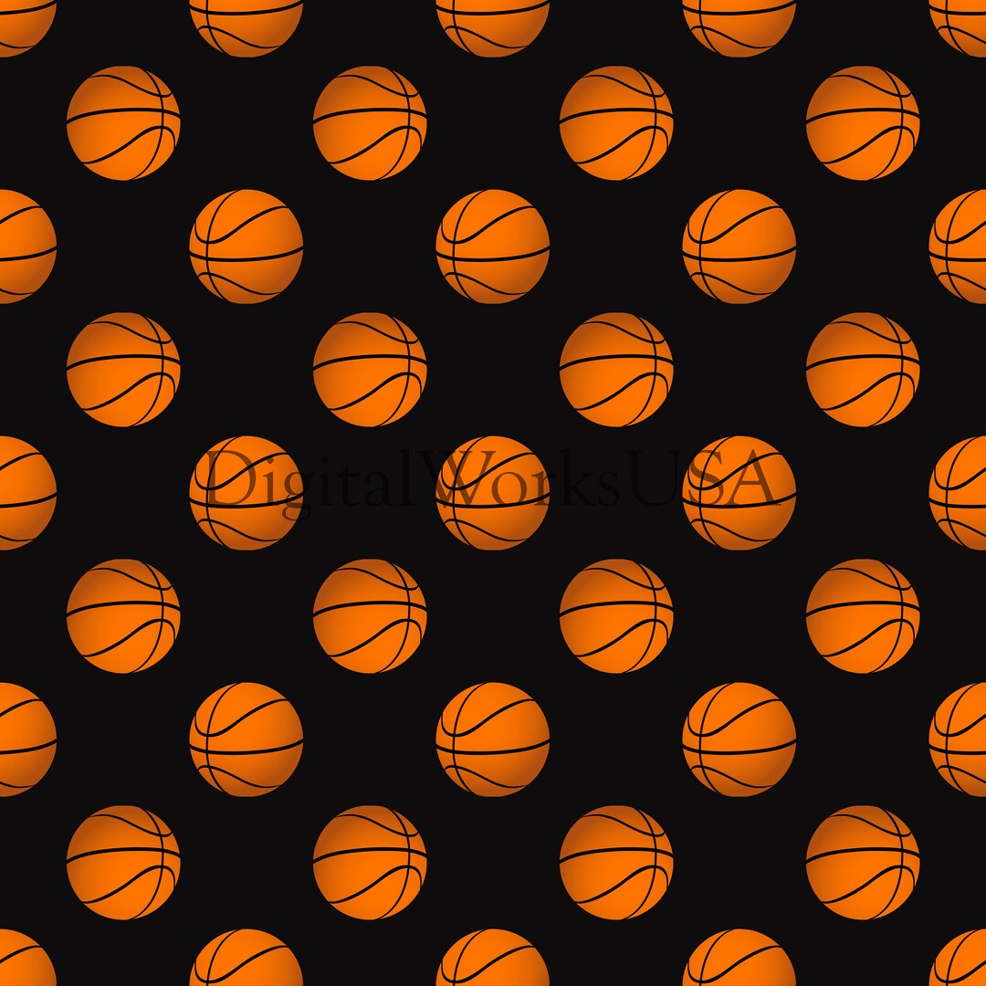 Basketball Pattern Seamless File JPG - Etsy