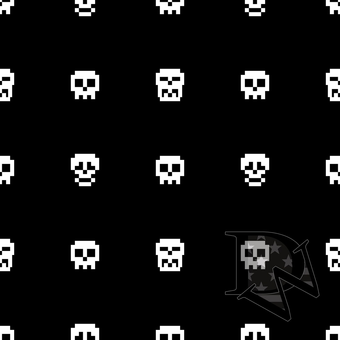 Square Block Skull Pattern Seamless File or Digital Paper 12x12 JPG (5 ...