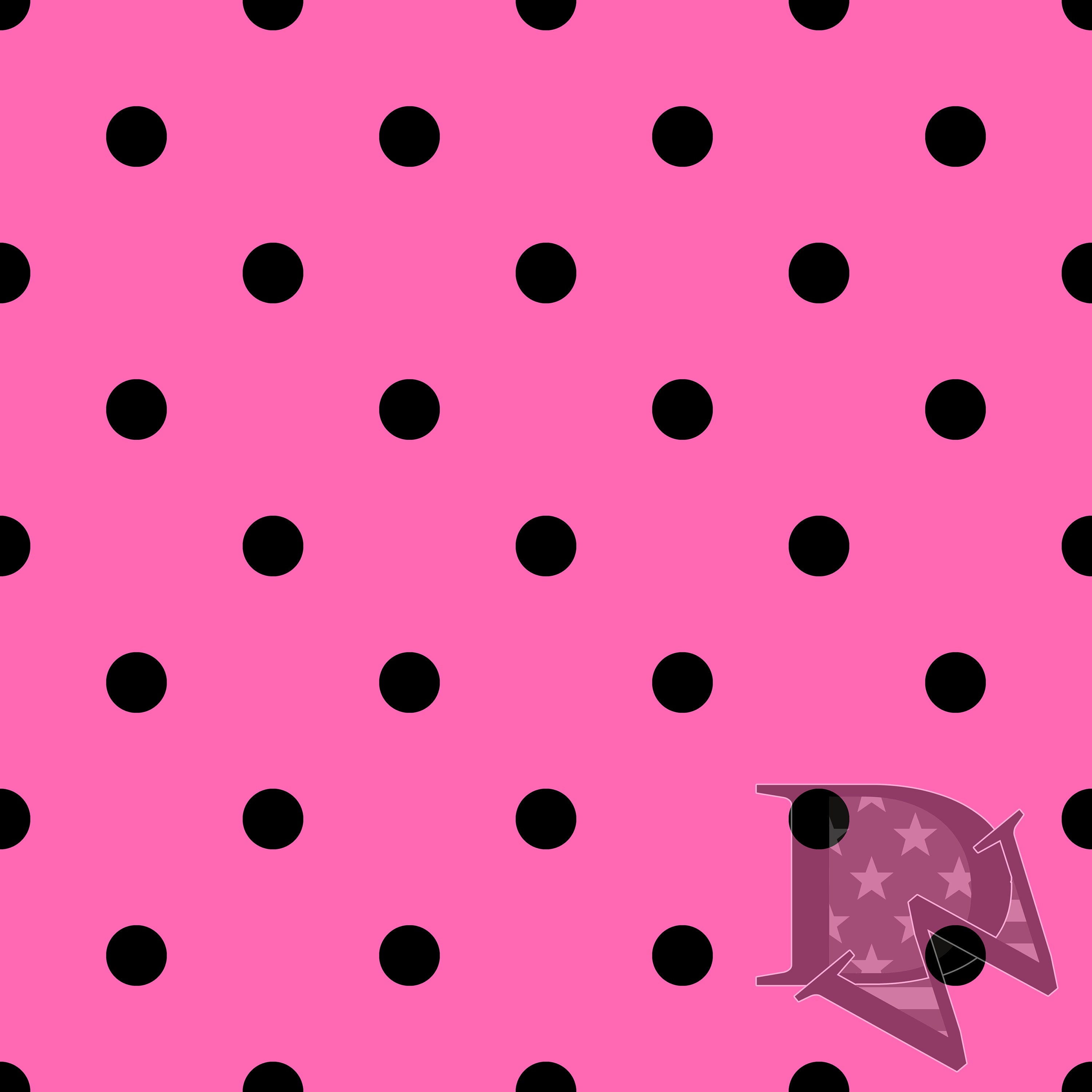 Black and Hot Pink Polka Dot Pattern Seamless File or Digital Paper JPG ...