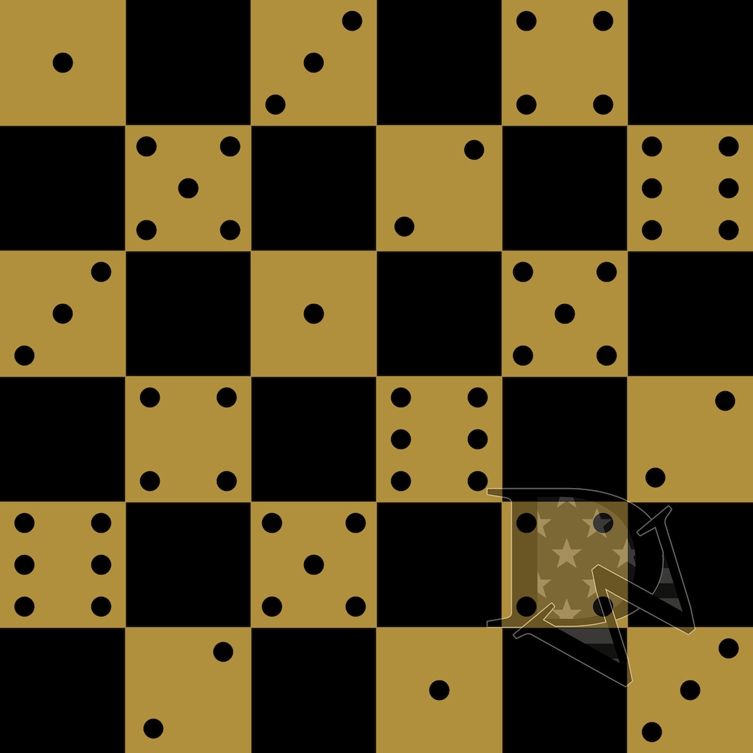 Dice Gold and Black Checker Pattern Seamless File or Digital Paper JPG ...